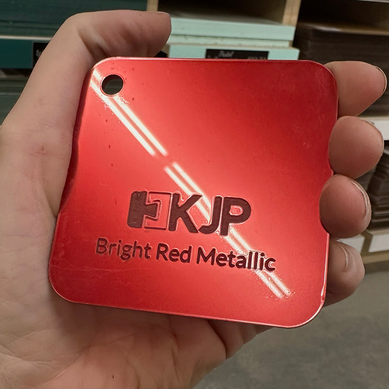 Bright Red Metallic Acrylic | Laser Cutting